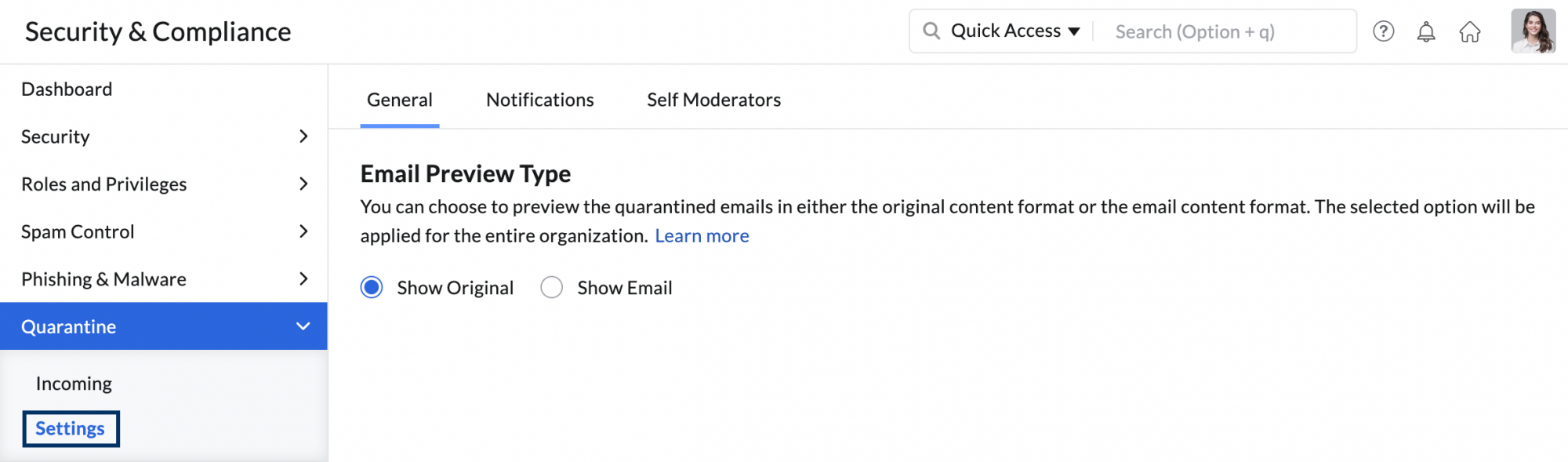Spam Quarantine - Zoho Mail