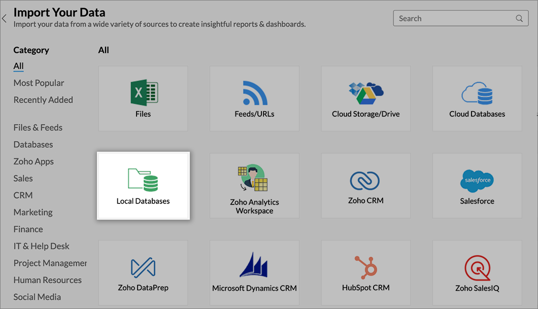 Importing From Odbc Driver Supported Databases Using Zoho Databridge Zoho Analytics Help