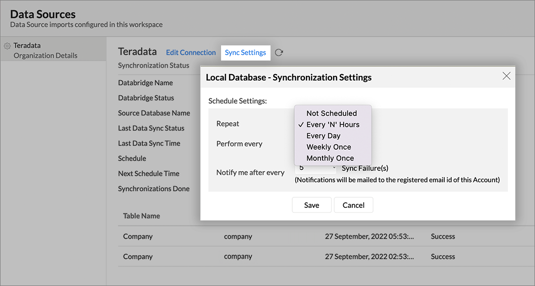Import From Teradata Databases Using Zoho Databridge Zoho Analytics Help