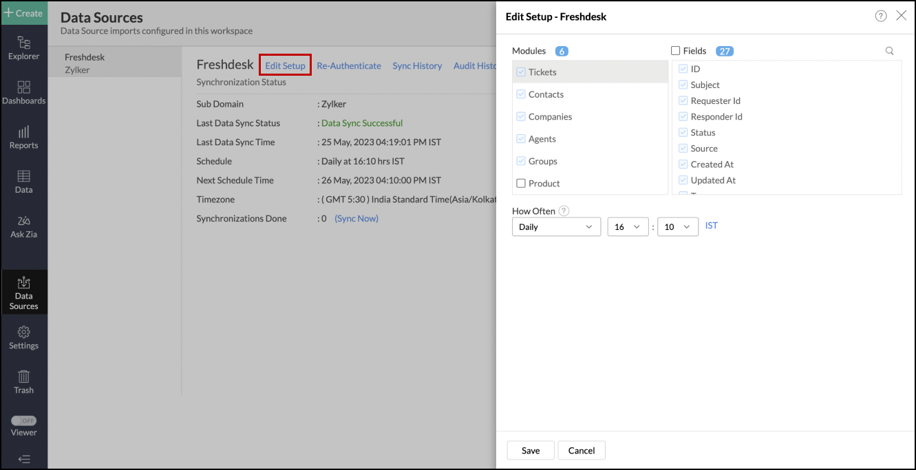 Freshdesk Integration | Analytics Plus Cloud
