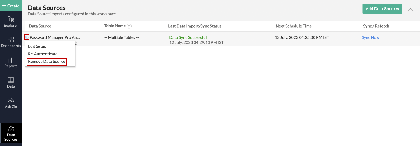Password Manager Pro Integration | Analytics Plus Cloud