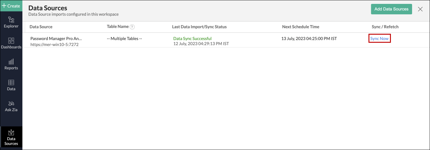 Password Manager Pro Integration | Analytics Plus Cloud