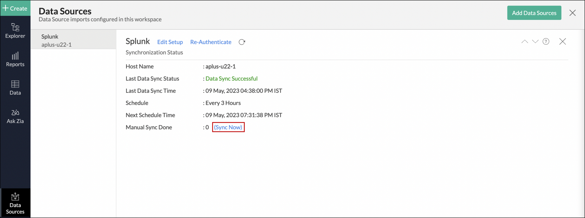 Splunk Integration | Analytics Plus