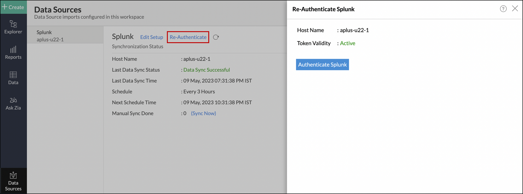 Splunk Integration | Analytics Plus