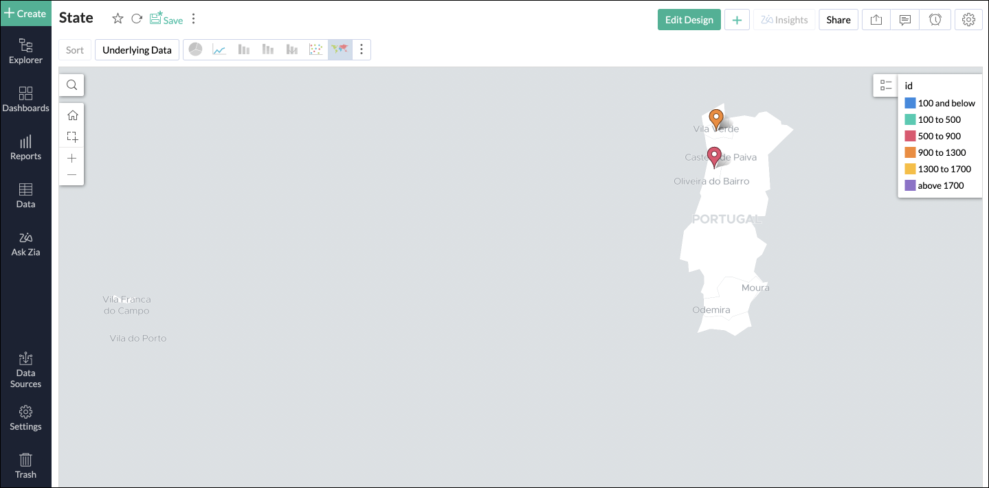 Geo Map Chart | Analytics Plus Cloud
