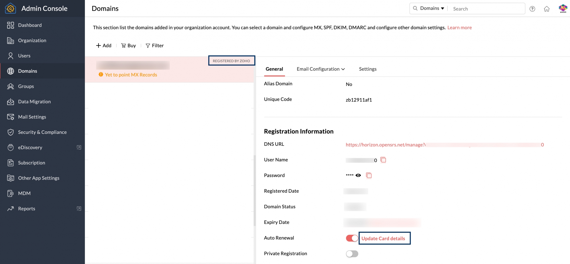 Steps To Buy New Domains Through Zoho Mail As An Administrator