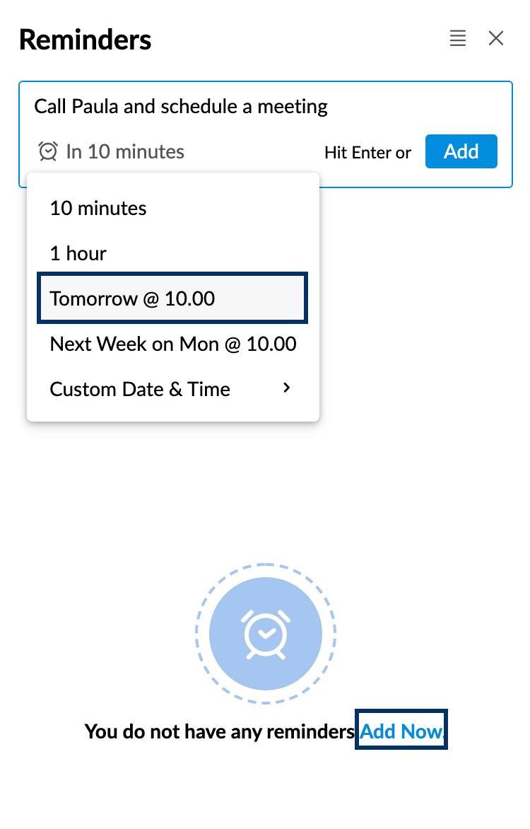 Adding and setting reminders | Zoho Mail