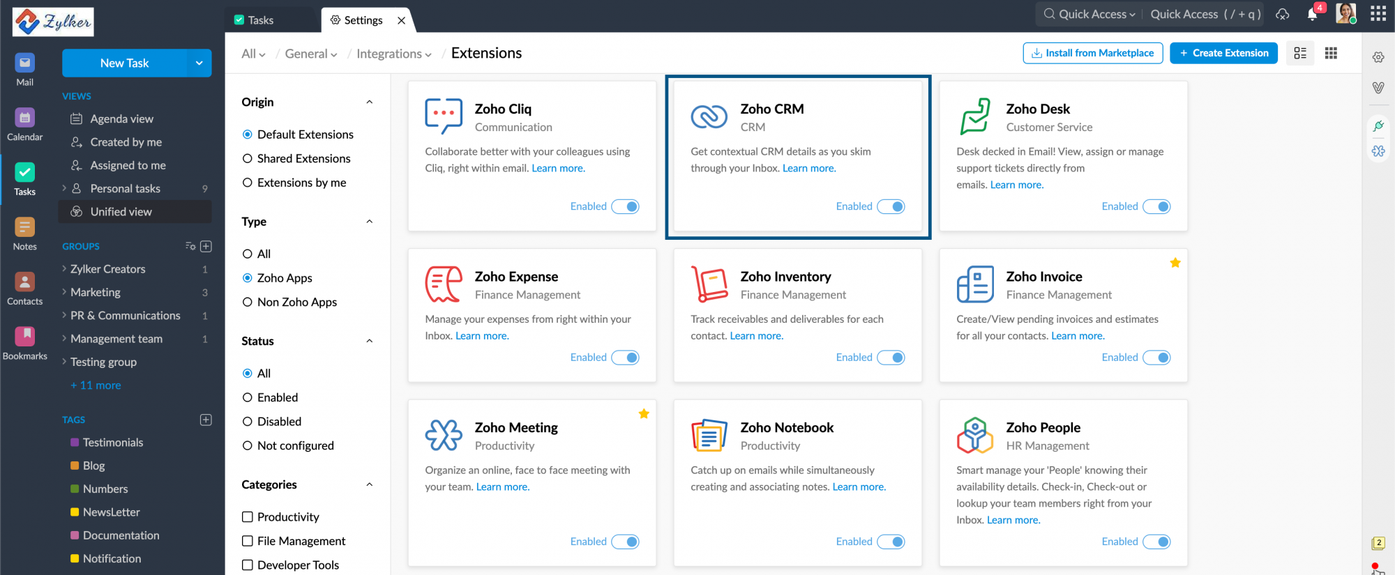 Zoho Mail The New Ui Is Here And Were Giving Your Tasks