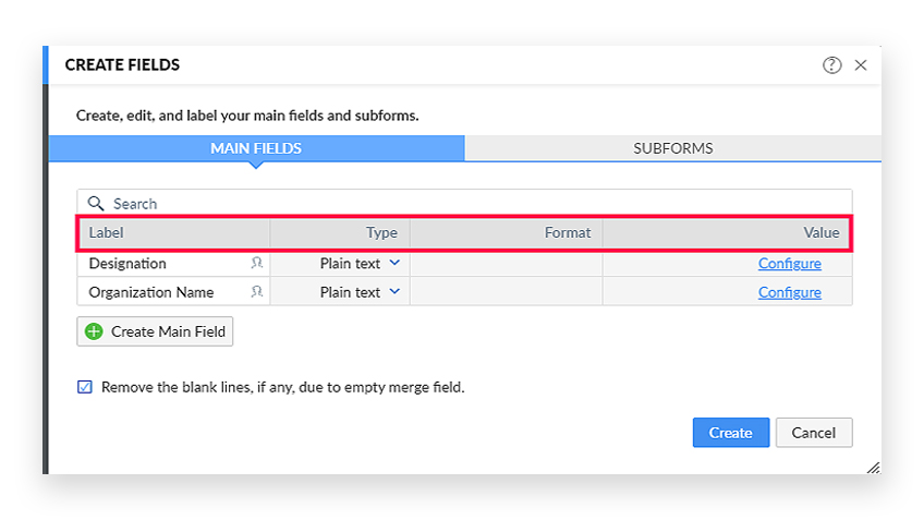 What are merge fields in Writer?