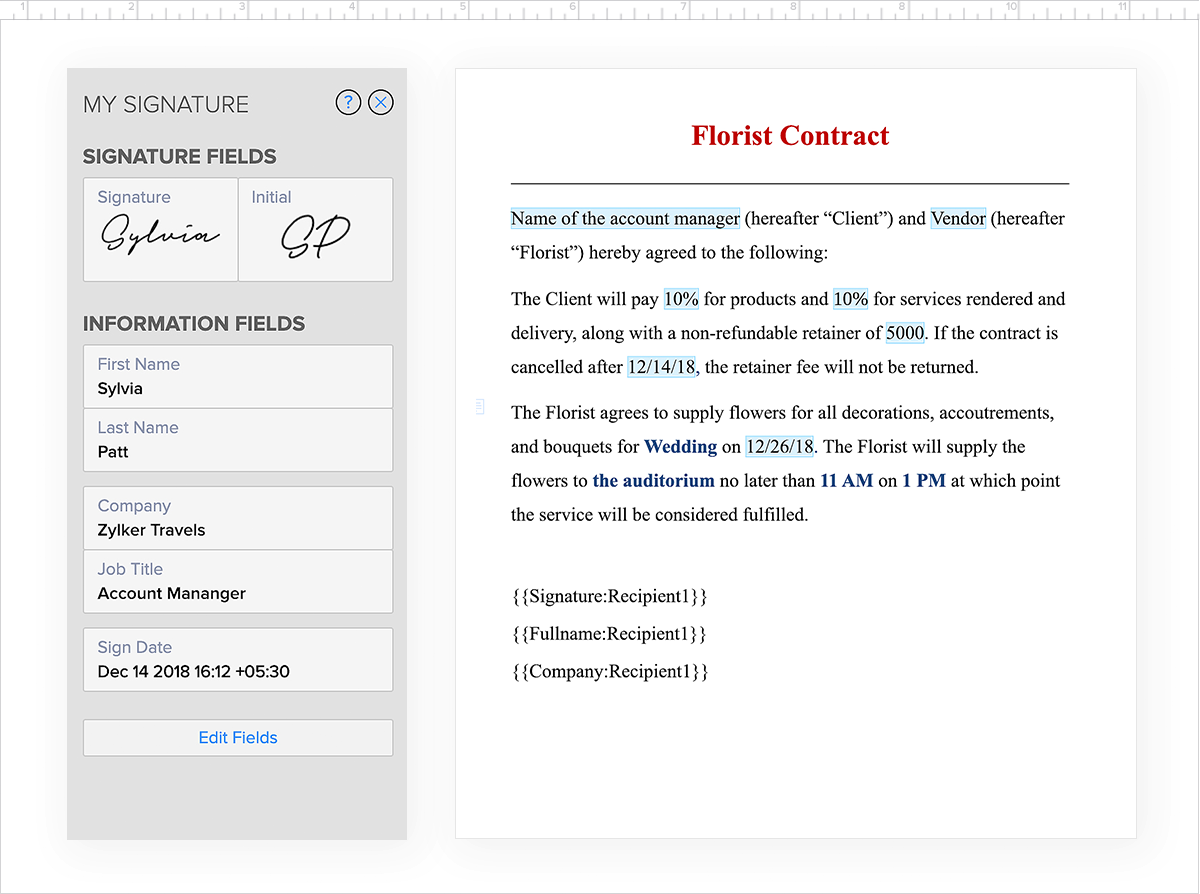 Document Signature Line Free Documents
