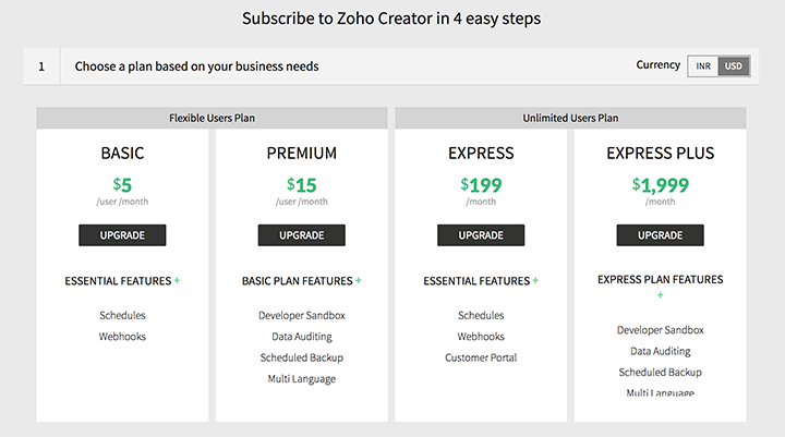 Subscription | Help - Zoho Creator