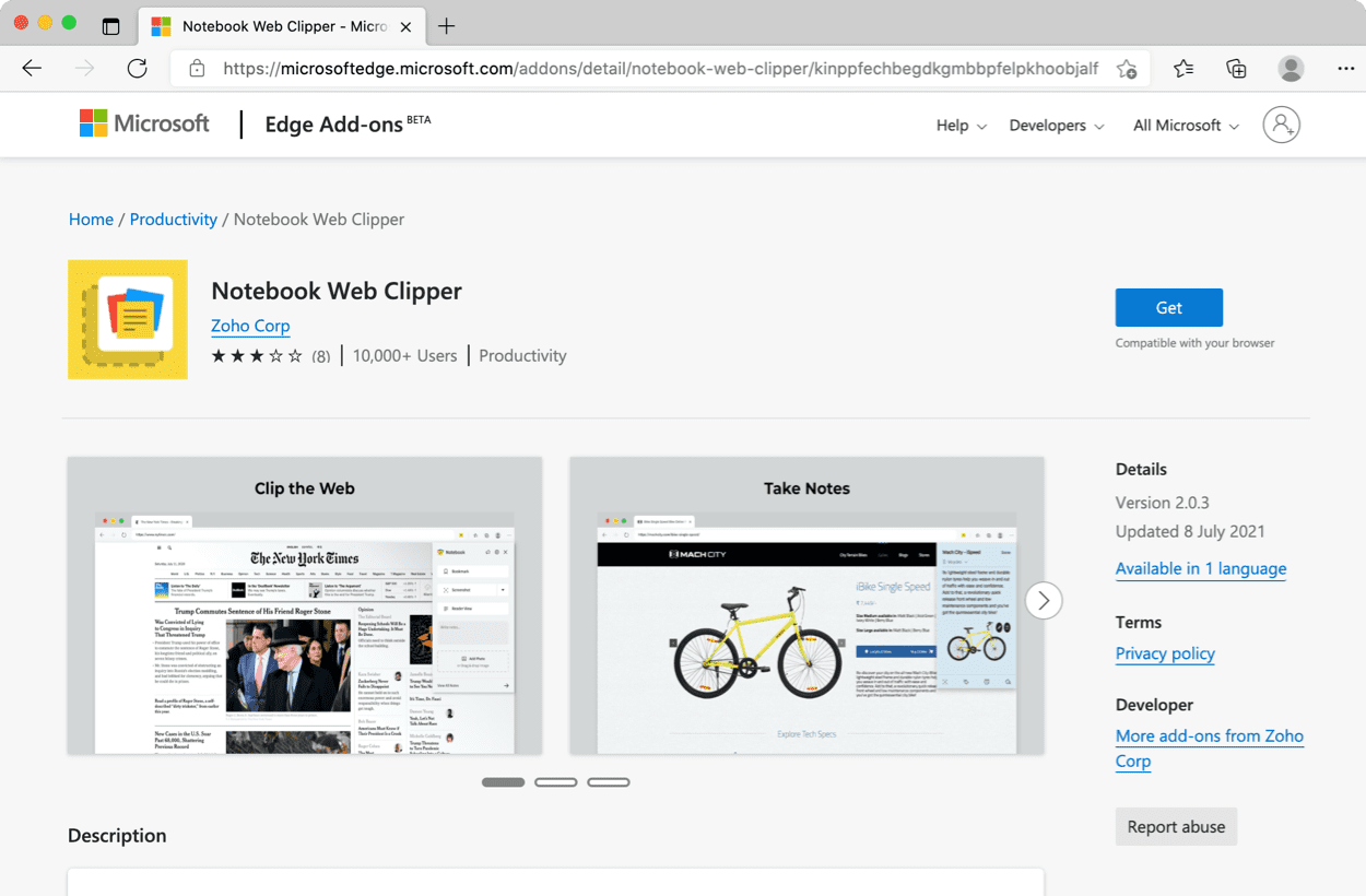 Browser Extensions for Zoho Apps