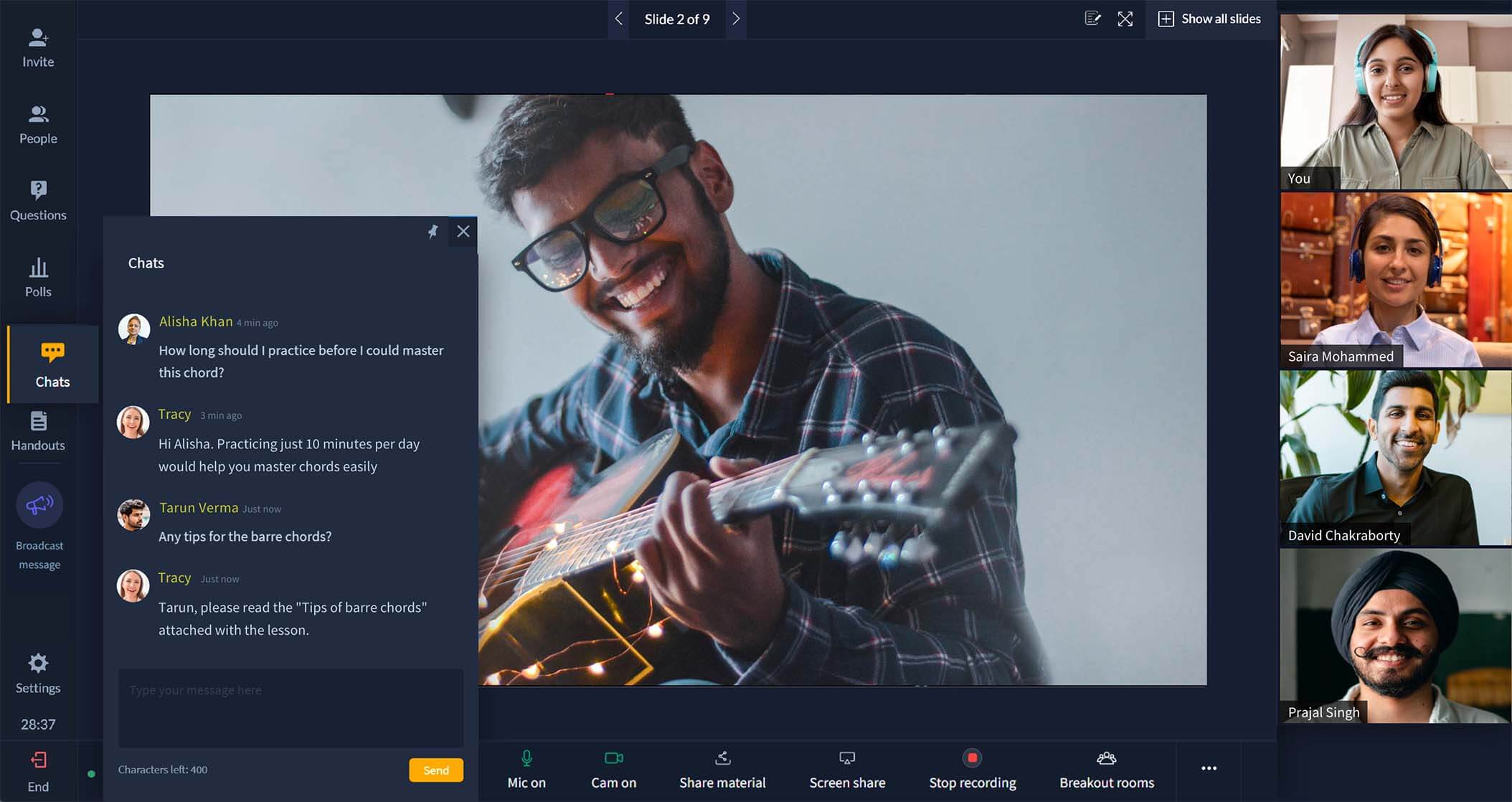 Robust virtual classroom tool | TrainerCentral