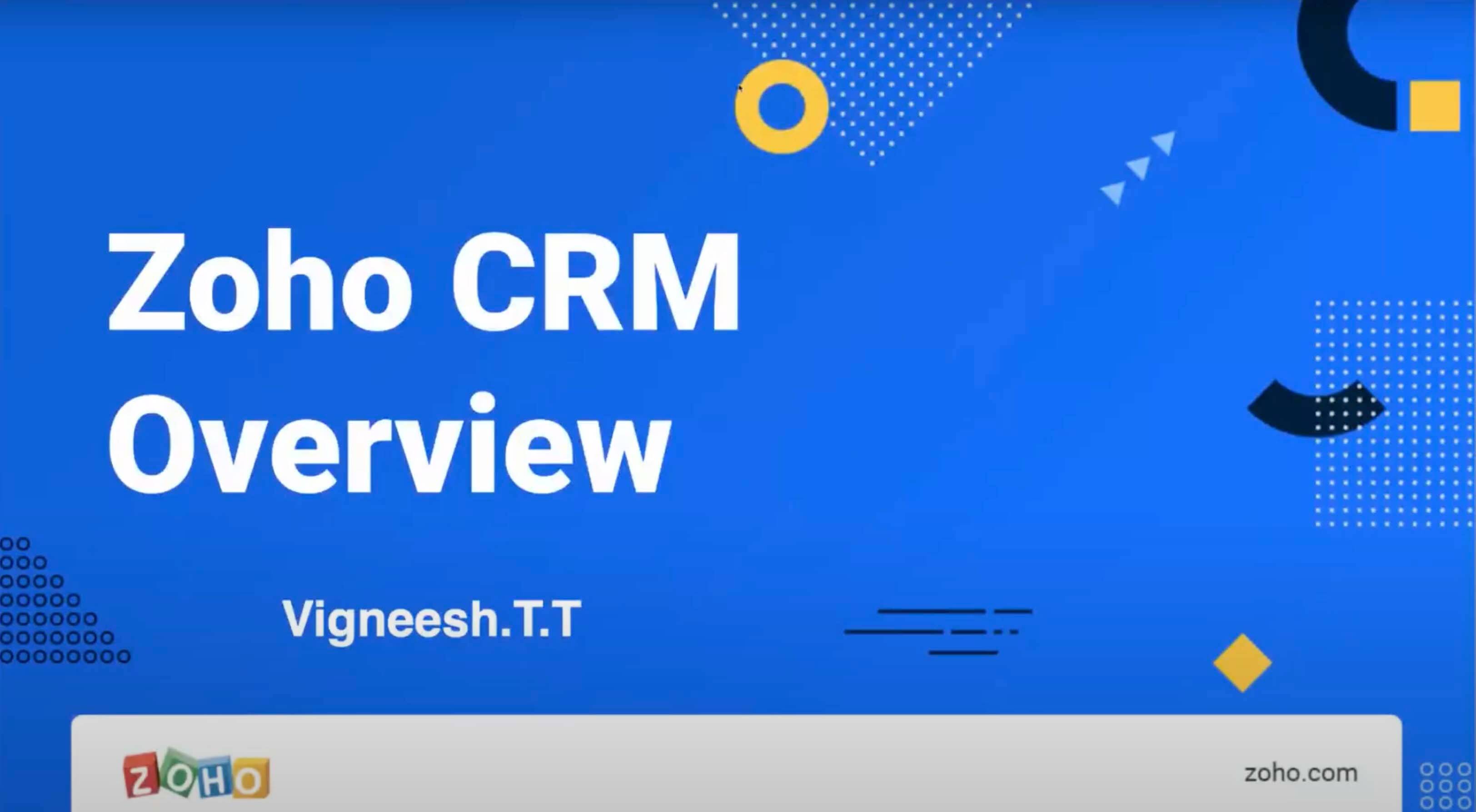 Zoho Affiliate Resources | Product Overview Videos