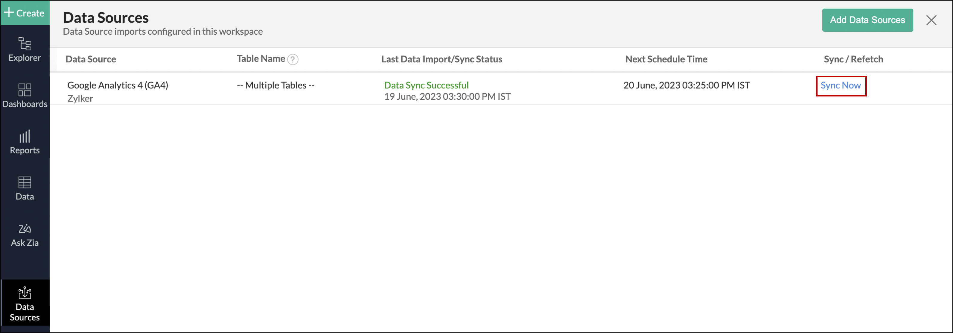 Google Analytics 4 (GA4) integration | Zoho Analytics On-Premise
