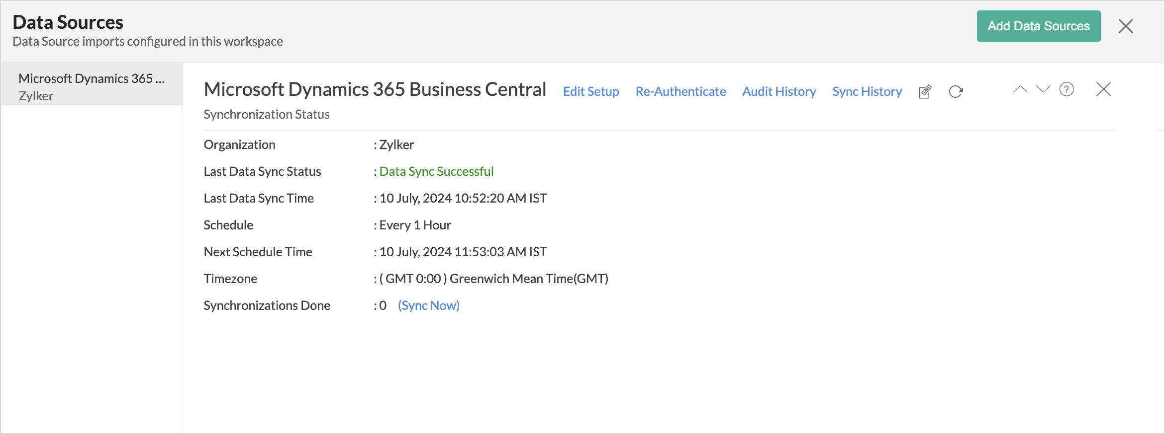 Microsoft Dynamics 365 Business Central Zoho Analytics Help