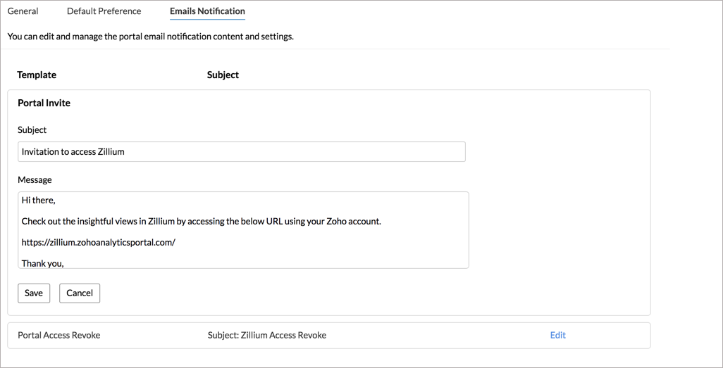 Manage Portal l Zoho Analytics Help