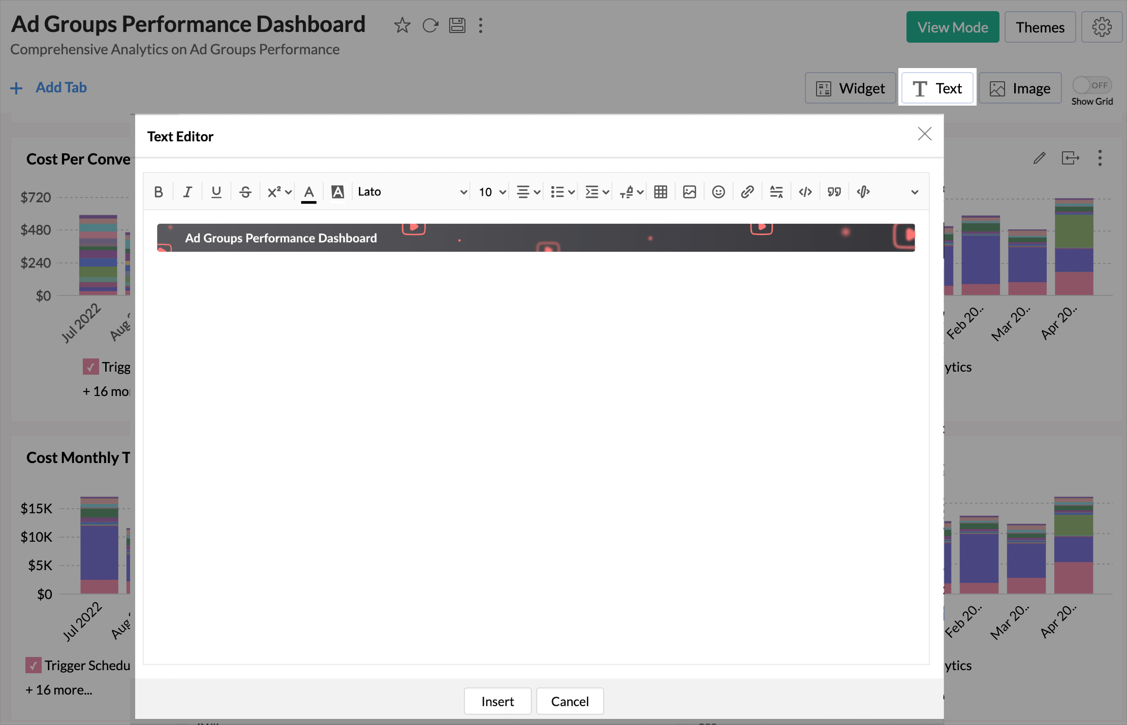 Creating a Dashboard l Zoho Analytics Help