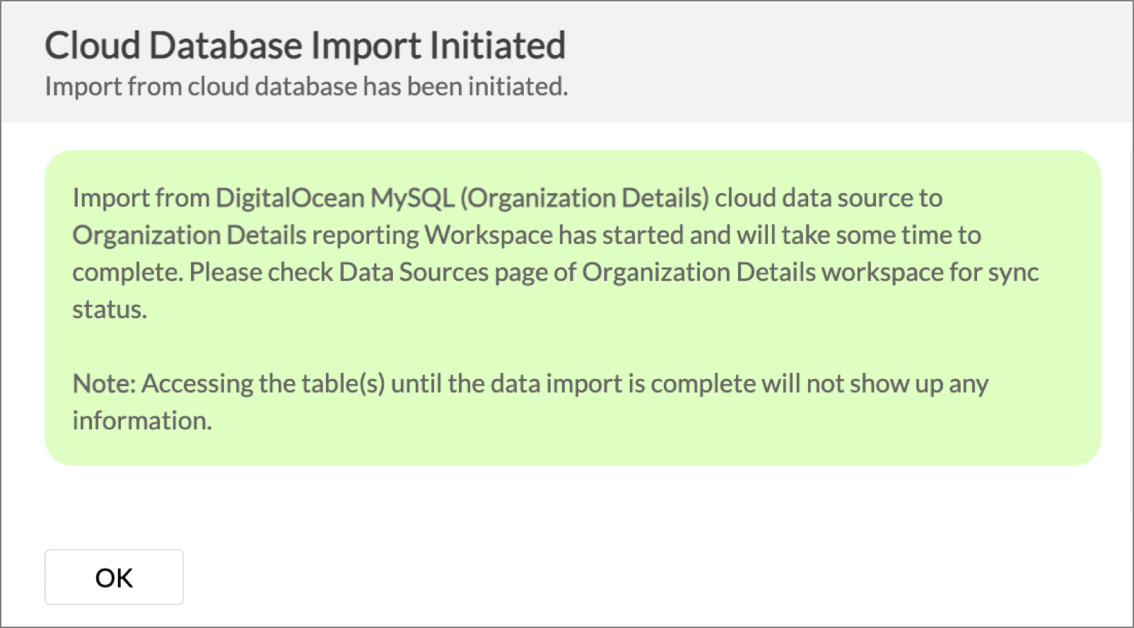 Import data from DigitalOcean MySQL