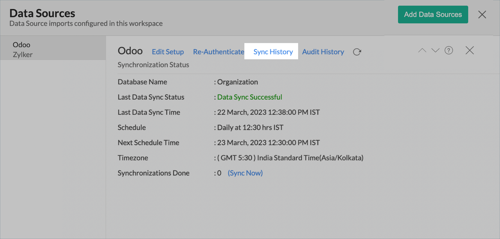 Odoo l Zoho Analytics Help