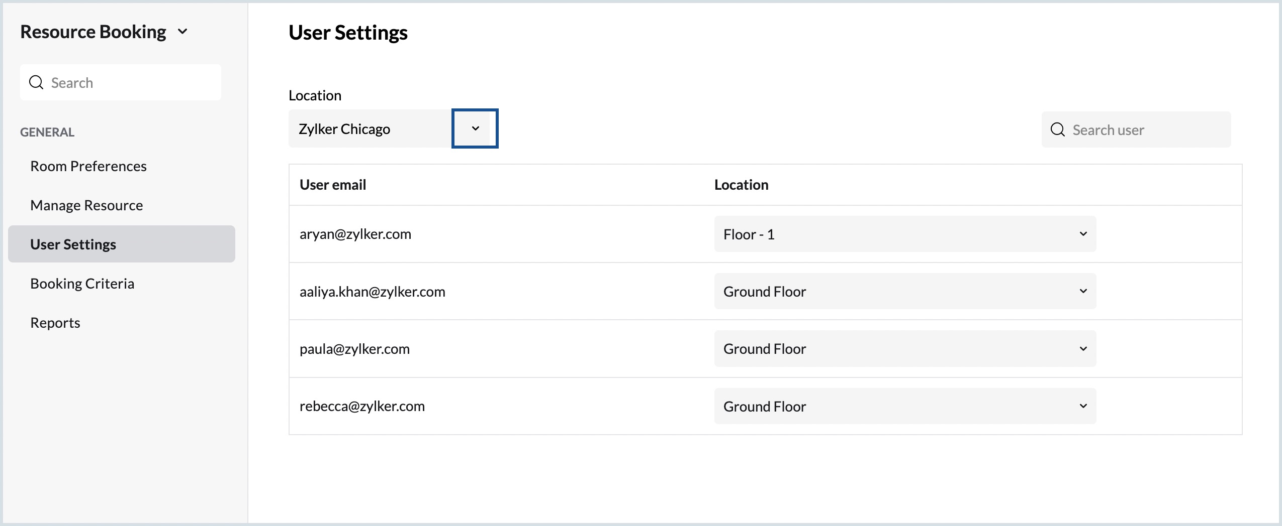 User Settings | Zoho Calendar