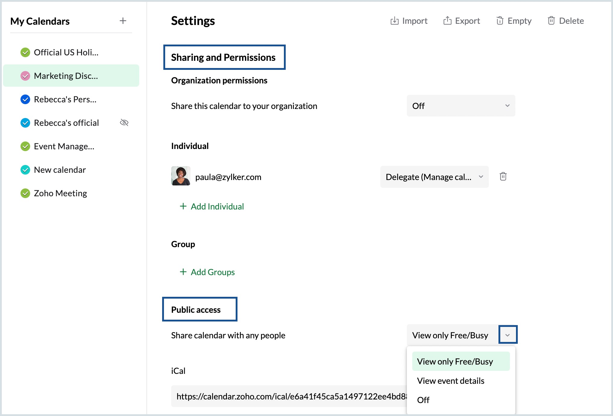 Ways To Share Calendars Zoho Calendar Ways To Share Calendars Zoho Calendar