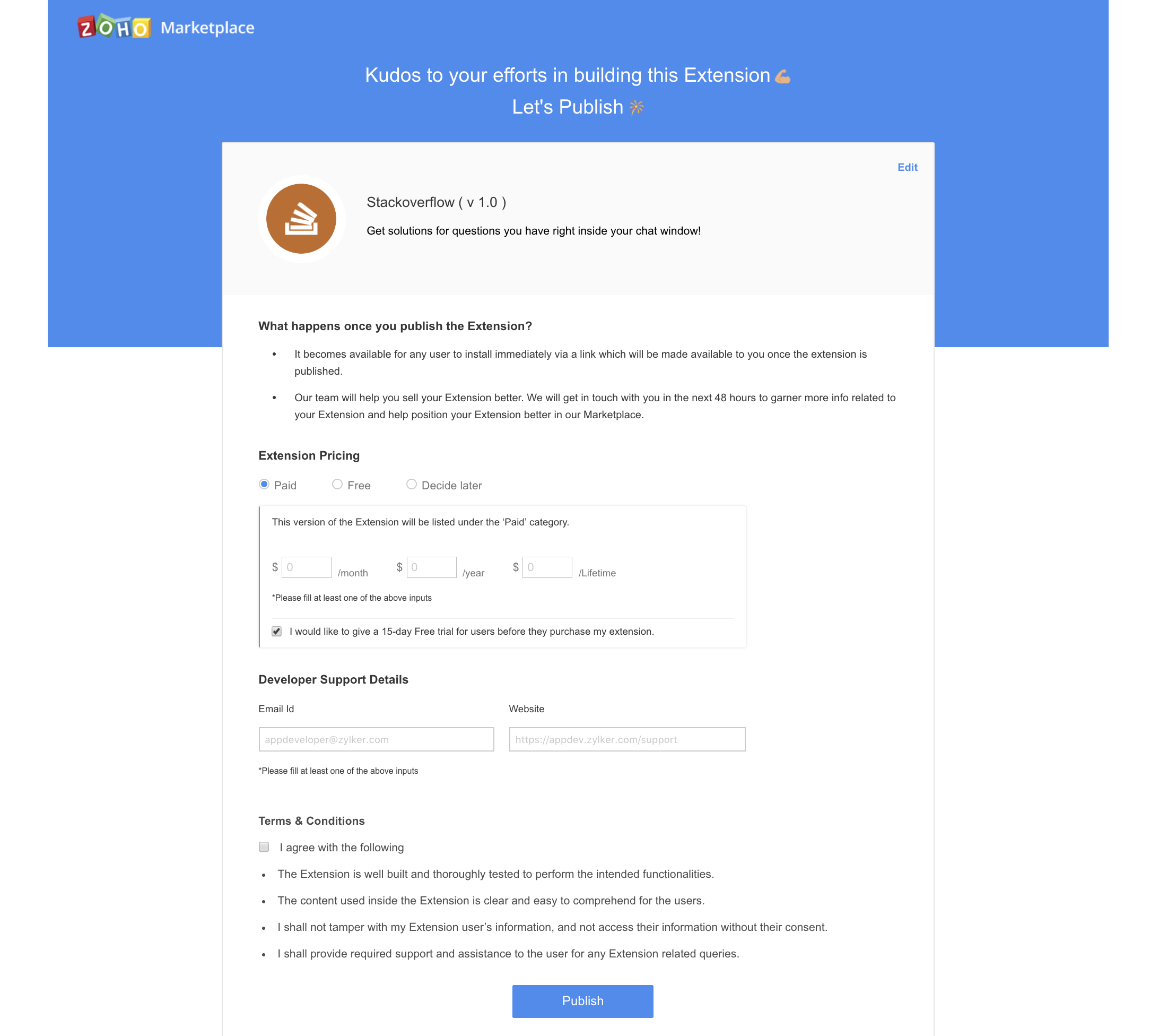 Publishing Extensions | Cliq