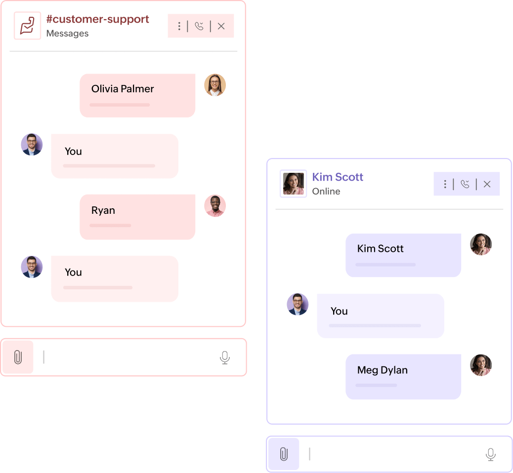 The one-stop employee communication software | Zoho Cliq