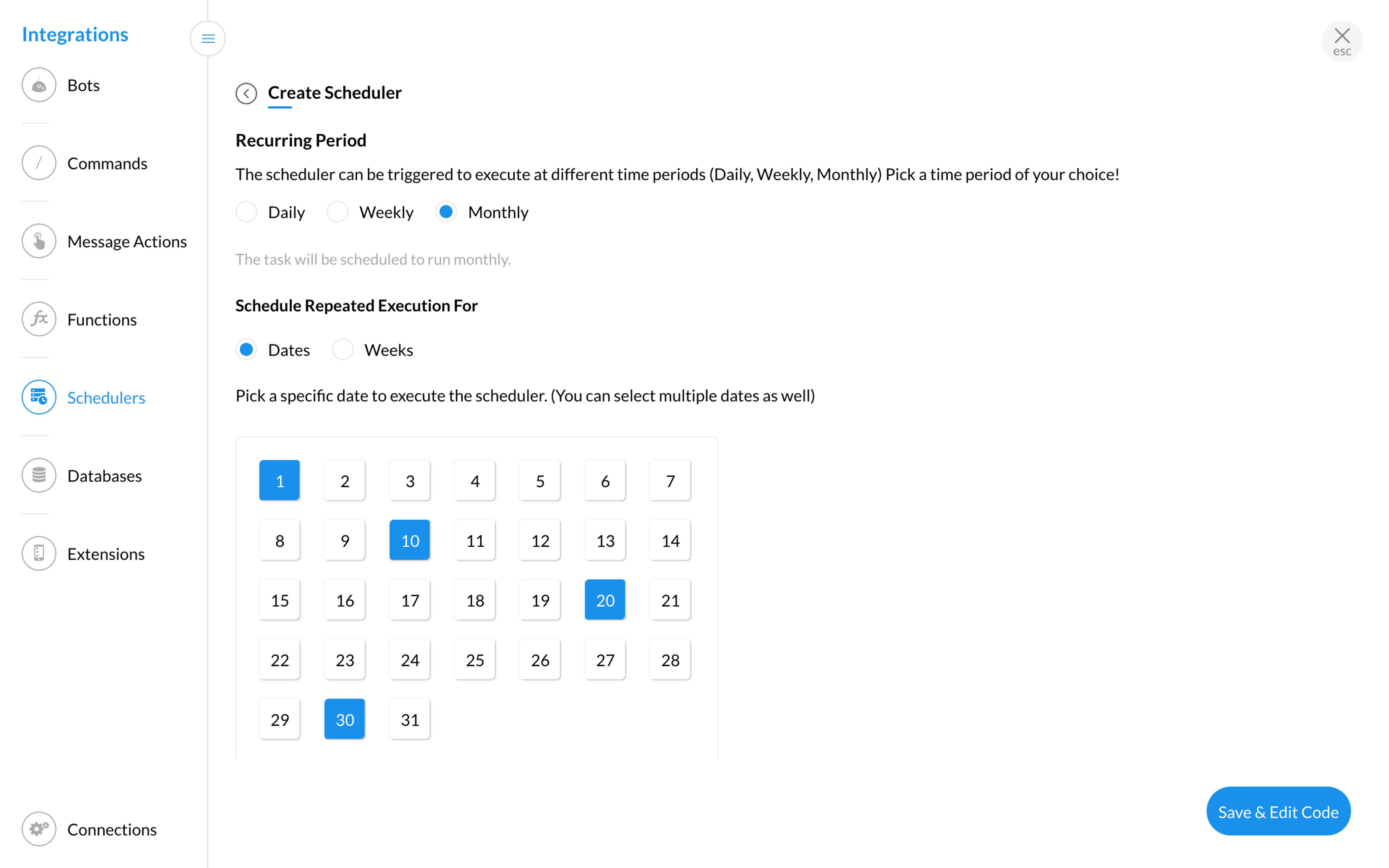 Schedulers to automate routine tasks | Zoho Cliq Developer Platform