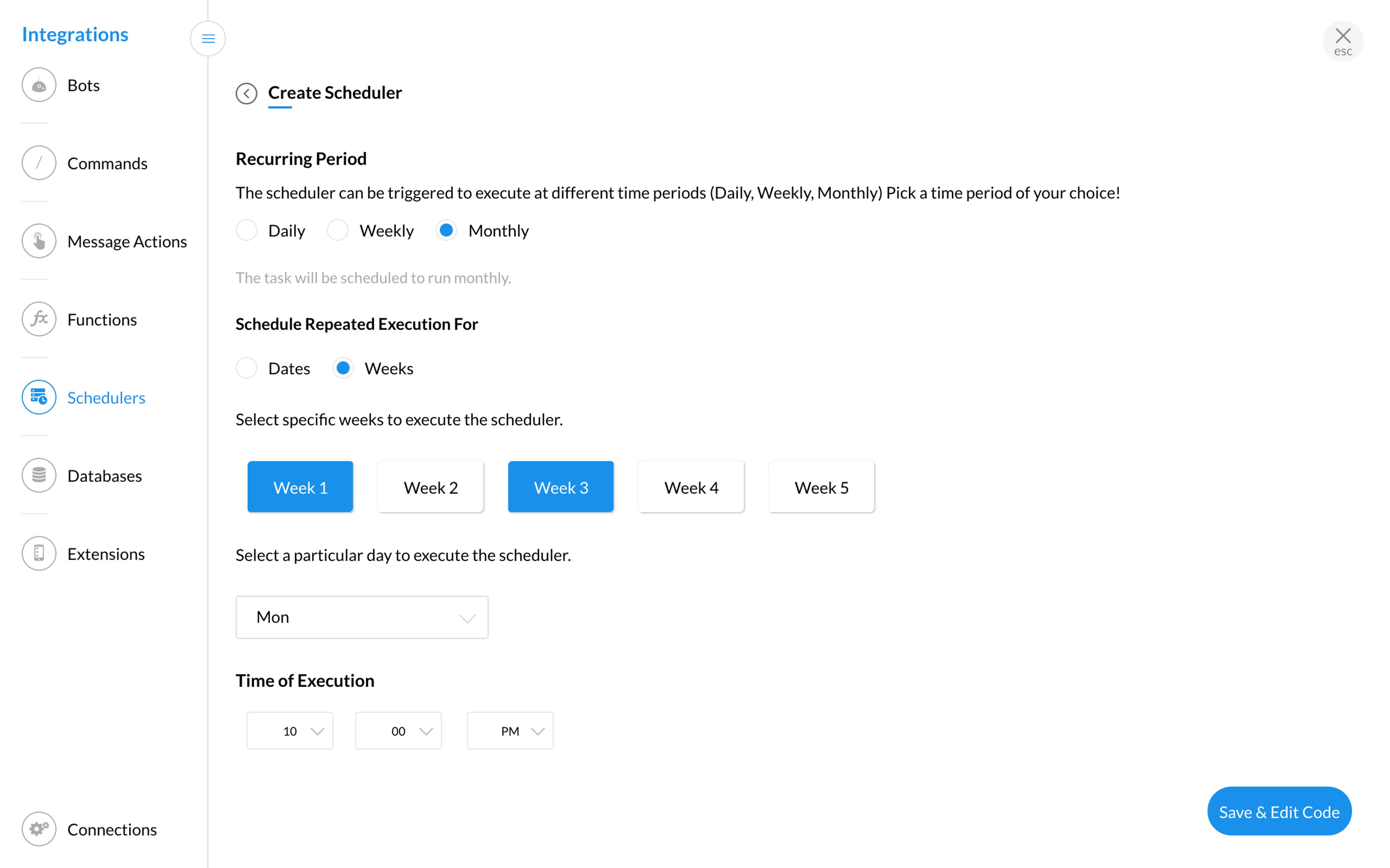 Schedulers to automate routine tasks | Zoho Cliq Developer Platform