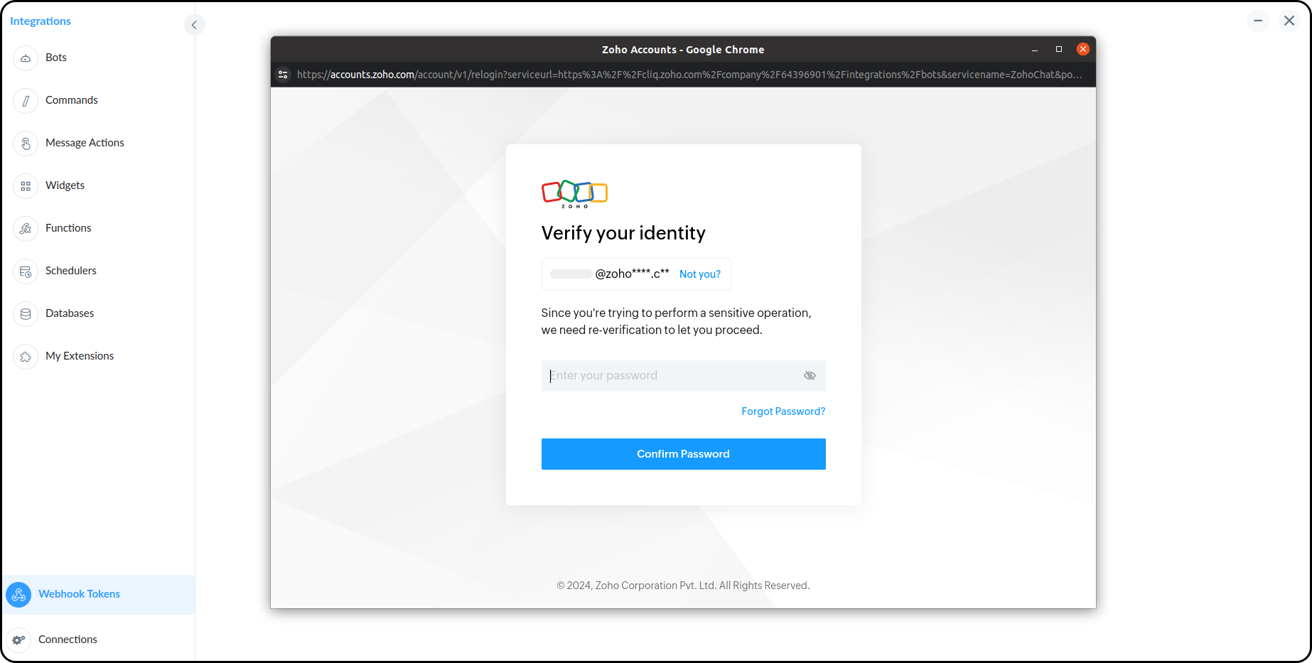 Webhook Tokens | Cliq