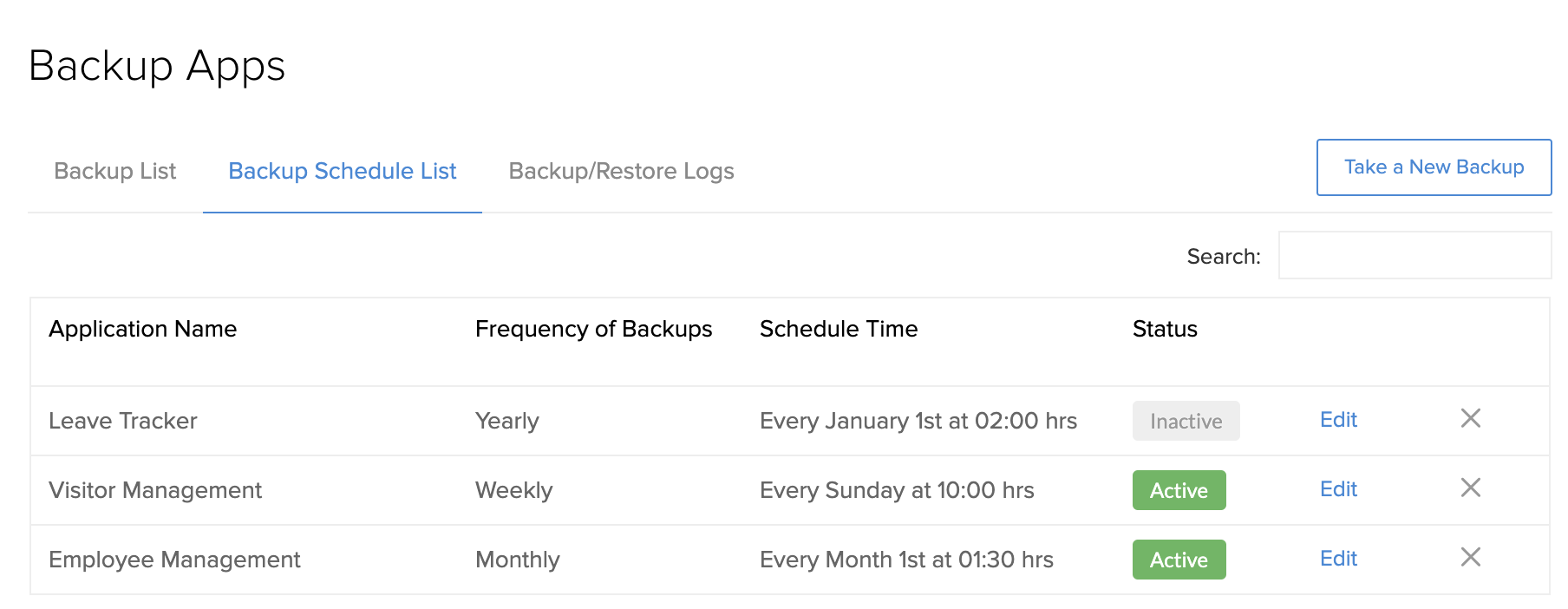 Backup and restore your apps