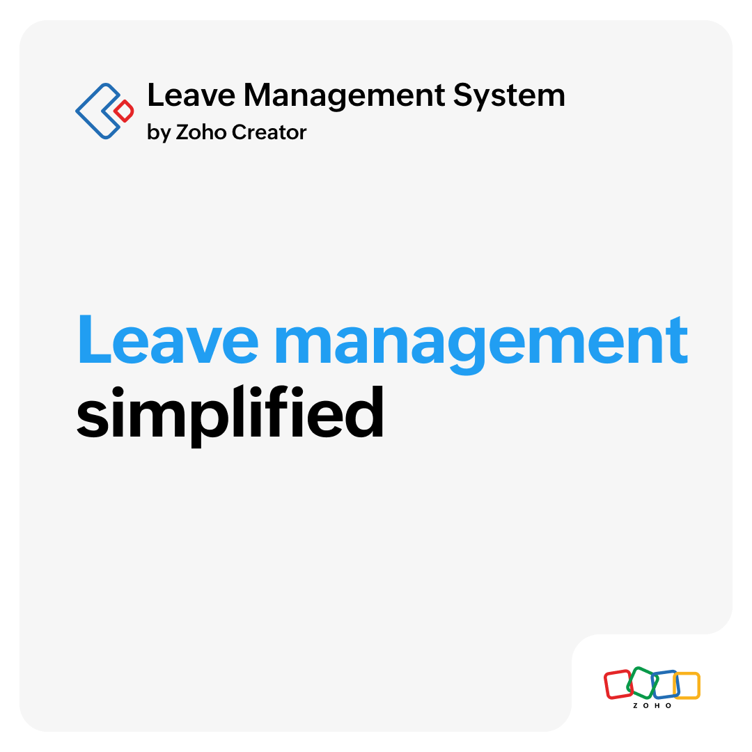 Cloud-based leave management software | By Zoho Creator