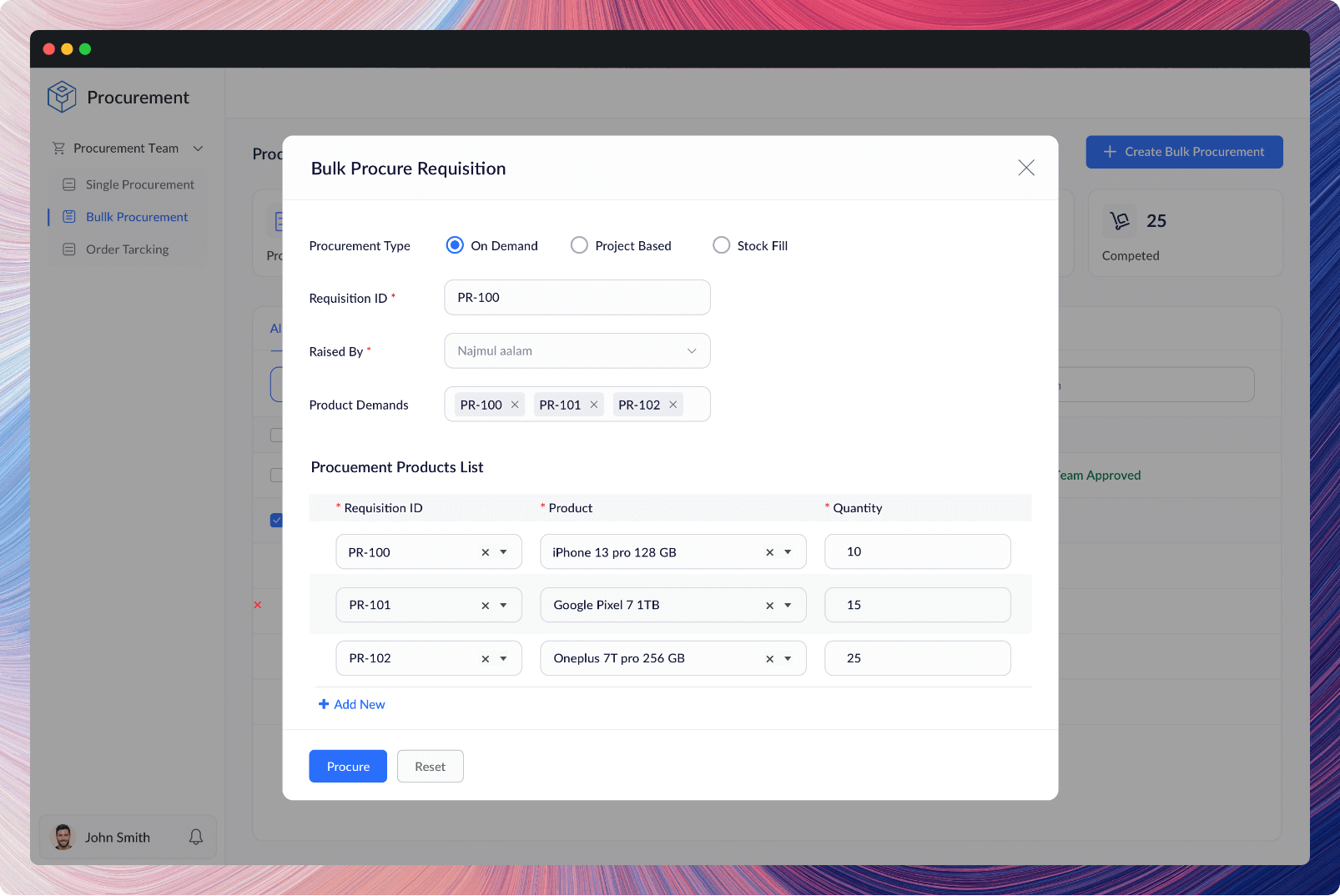 Custom e-Procurement Management Software | Powered by Zoho Creator