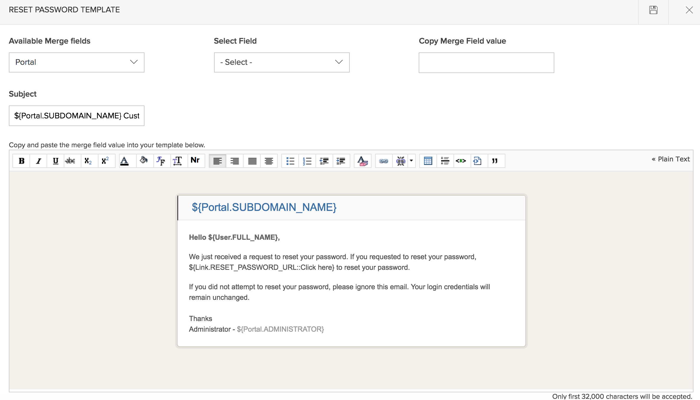 Customize Reset Password Template for the Customer Portal | Zoho ... Customize Reset Password Template for the Customer Portal | Zoho ...