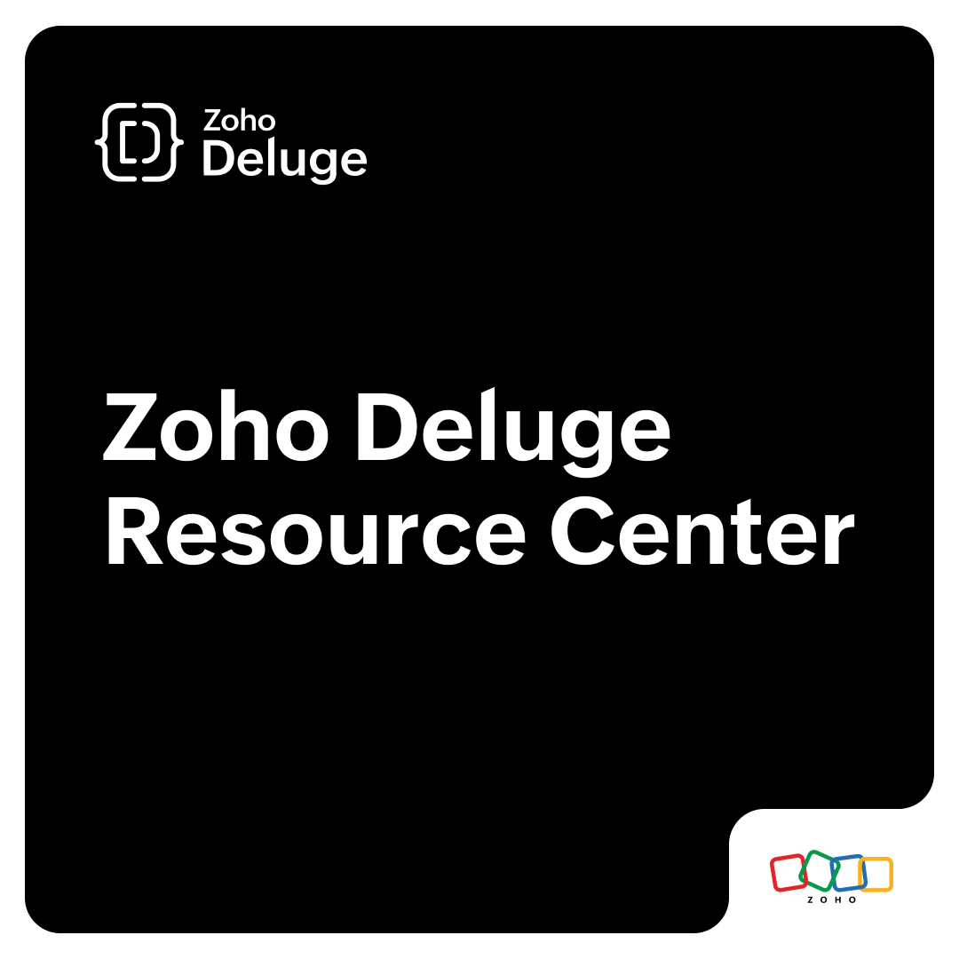 Zoho Deluge Resources - Tutorials and Training