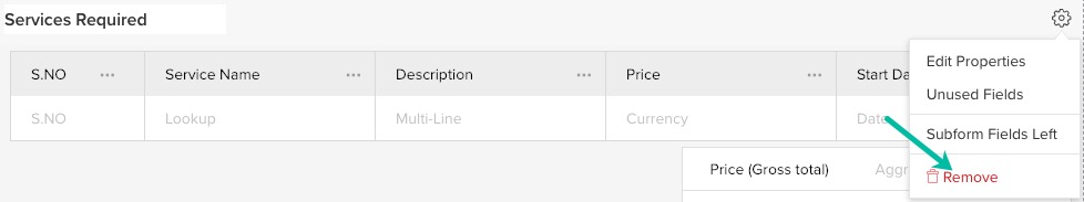 Subforms In Vertical Solutions Zoho Developer Help