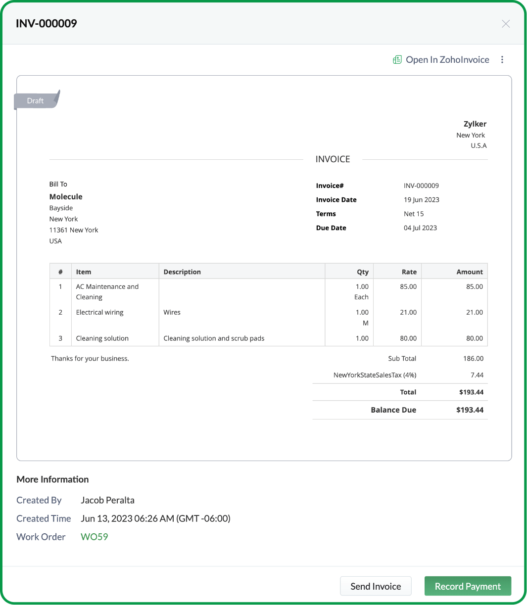 Zoho FSM | Simplify payments with one-click invoicing Zoho FSM | Simplify payments with one-click invoicing