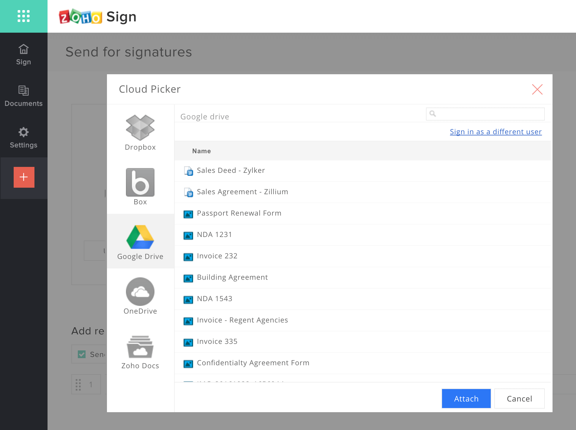 Zoho Sign : Digital signature application for business signatories
