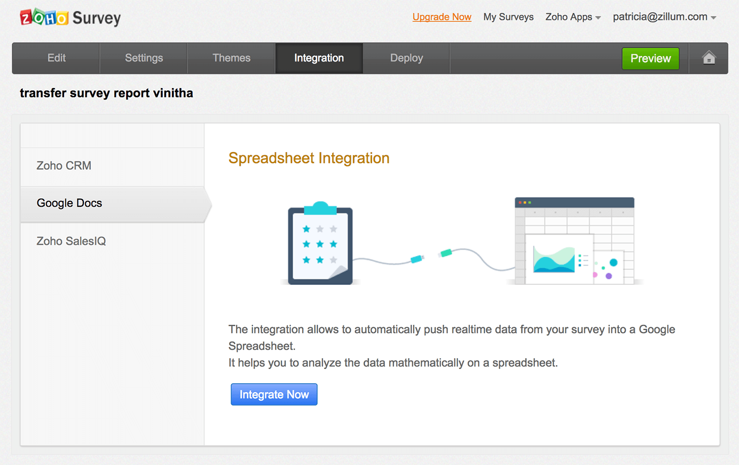 Best survey tool for Google Workspace - Zoho Survey