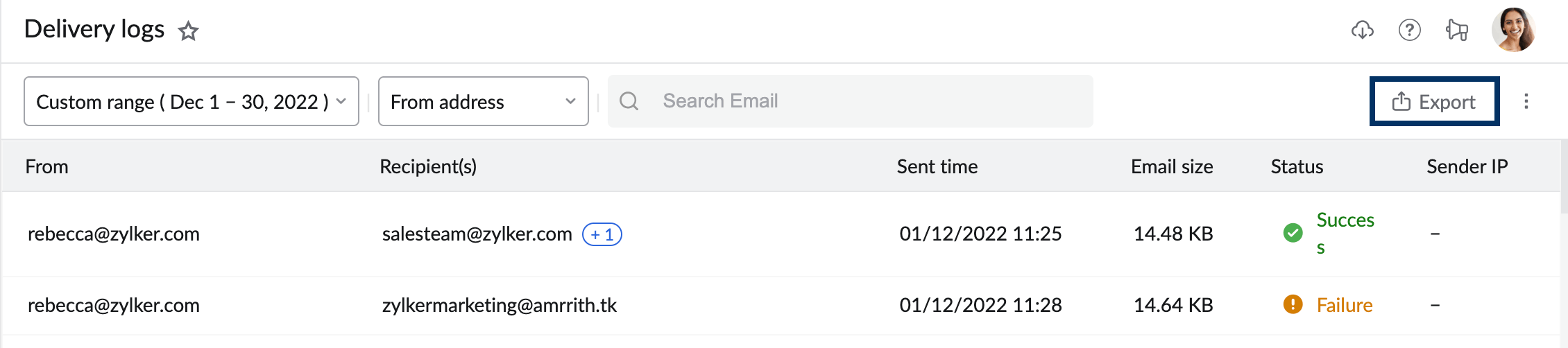 Audit logs in Admin Reports | Zoho Mail
