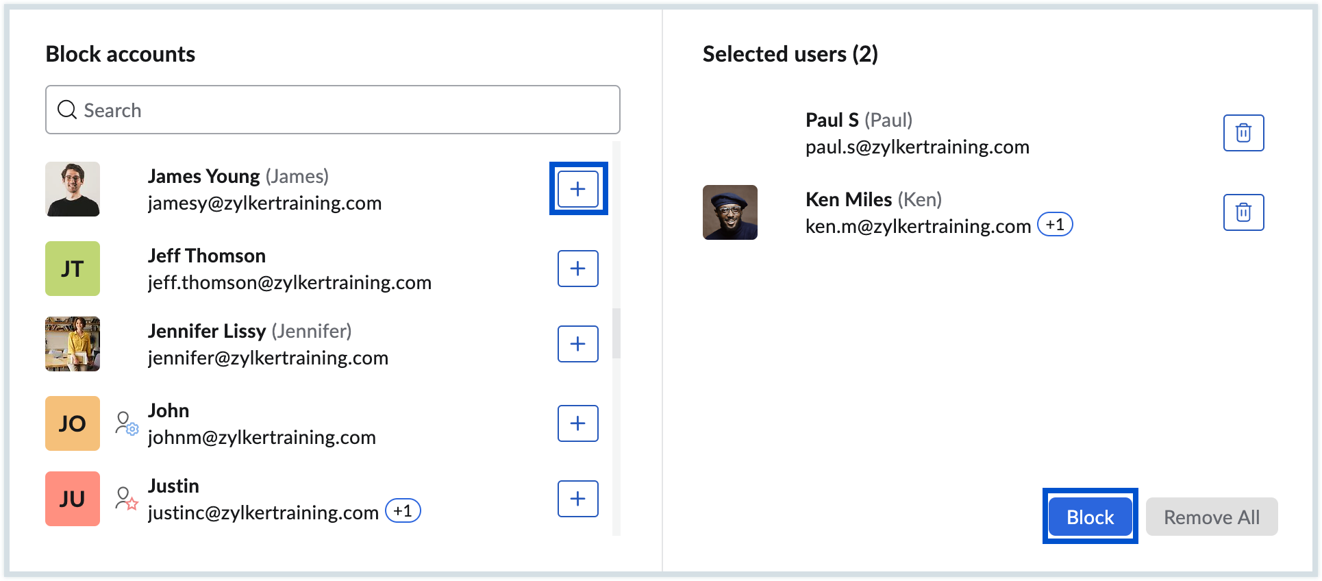 Blocked Accounts | Zoho Mail