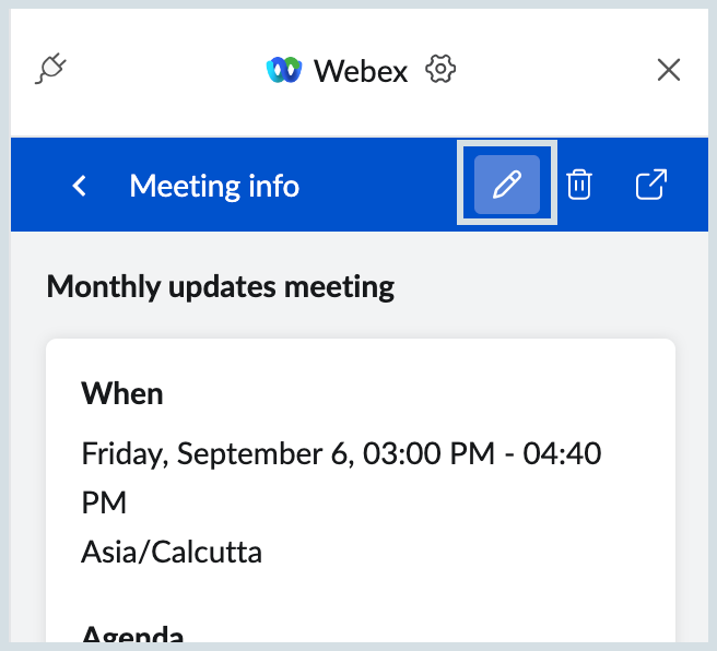Webex extension | Zoho Mail