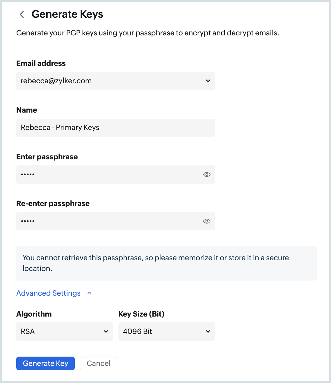 PGP Encryption | Zoho Mail
