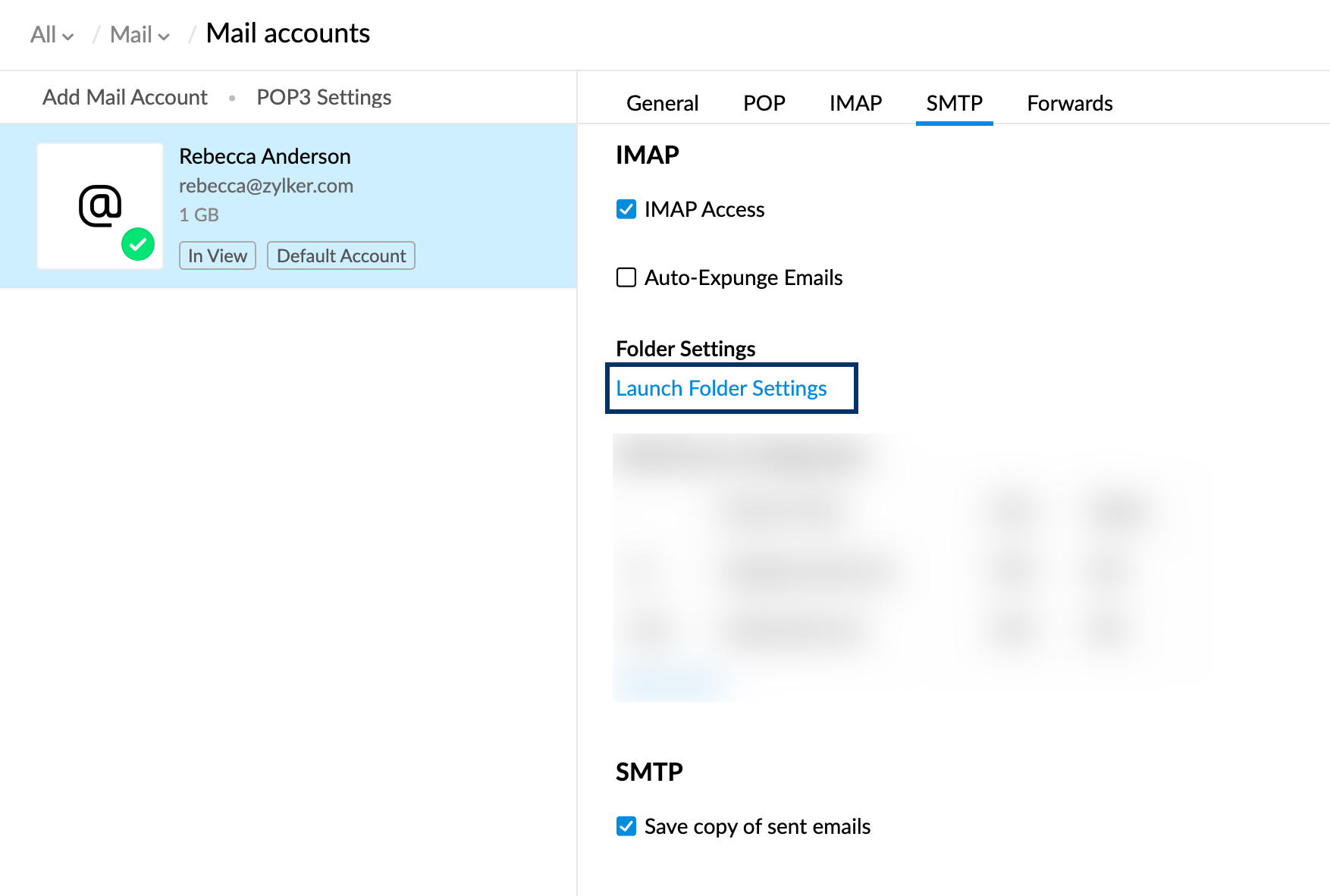 Zoho Mail - IMAP and SMTP Configuration details