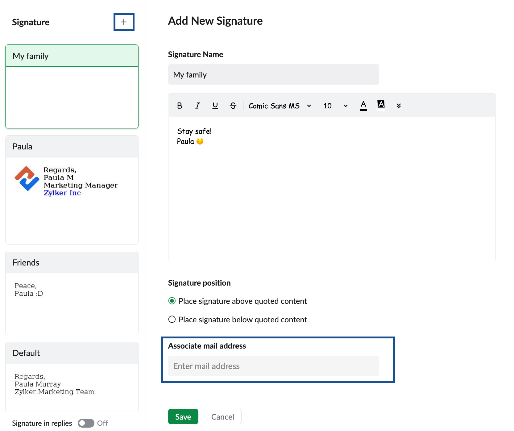 Create A Signature For Your Email Zoho Mail