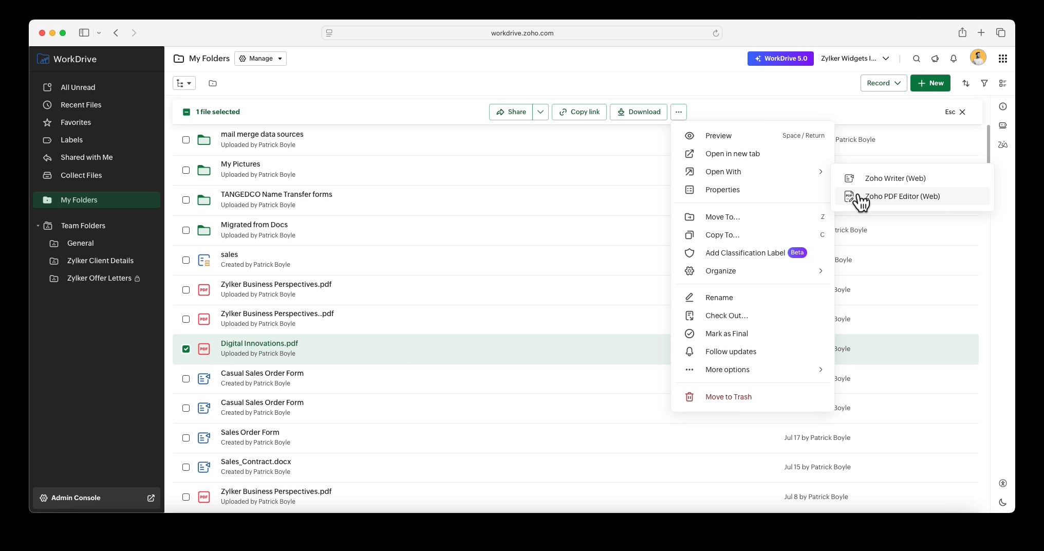 Zoho PDF Editor Video Resources