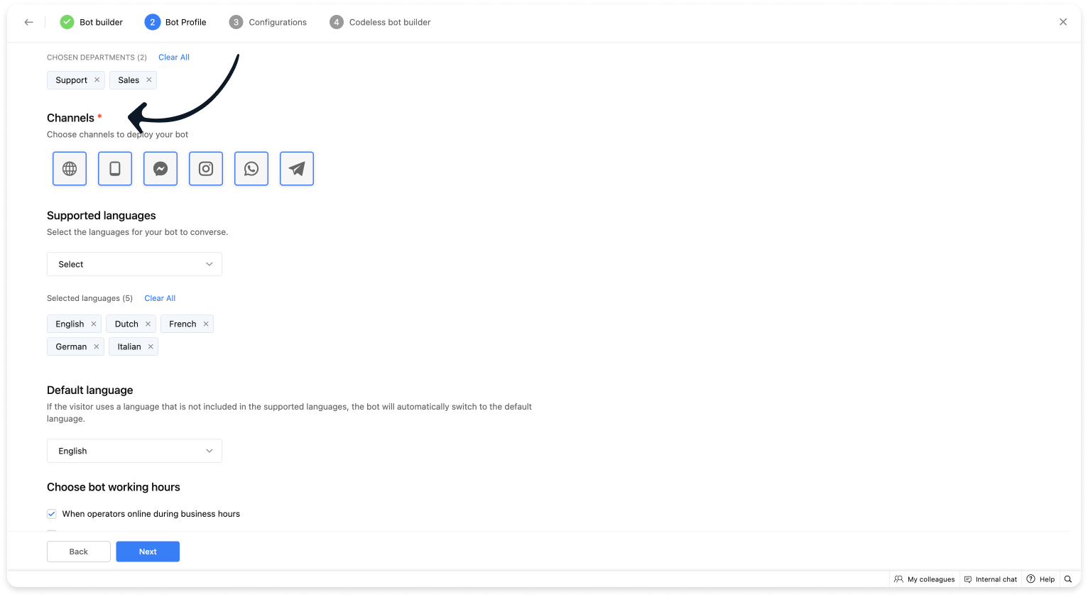 Platforms to build the Zobot - Zoho SalesIQ