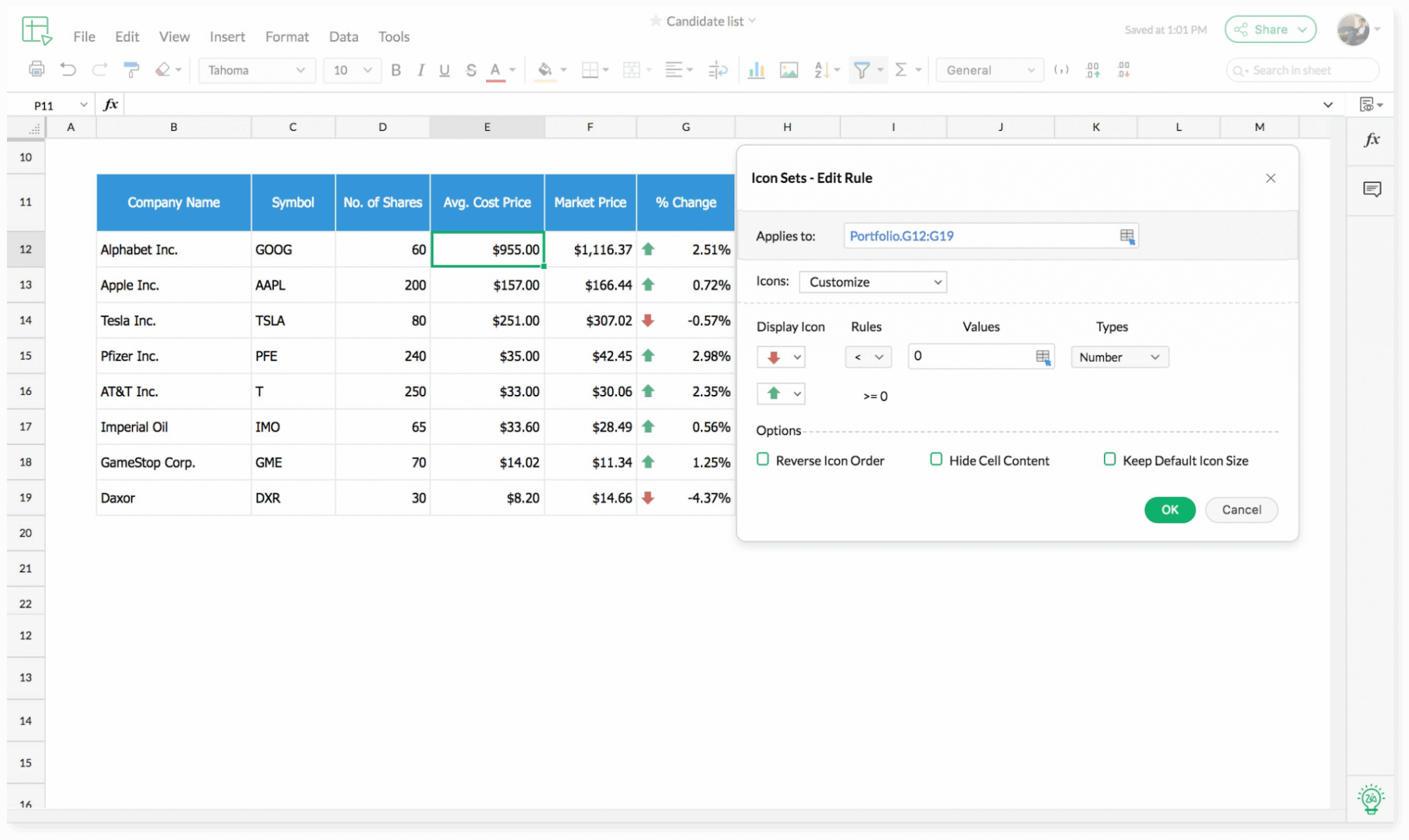Gráficos, comentários e outros recursos | Zoho Sheet Gráficos, comentários e outros recursos | Zoho Sheet