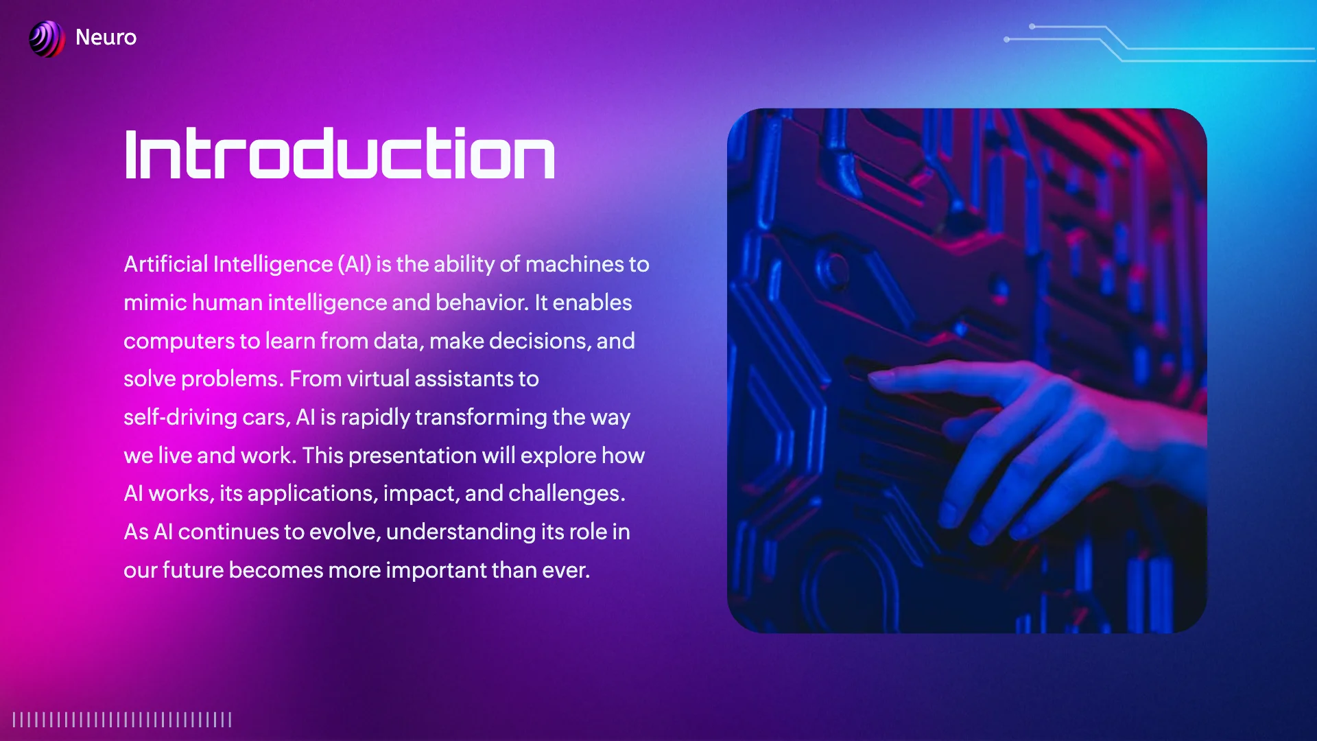 Artificial Intelligence presentation template